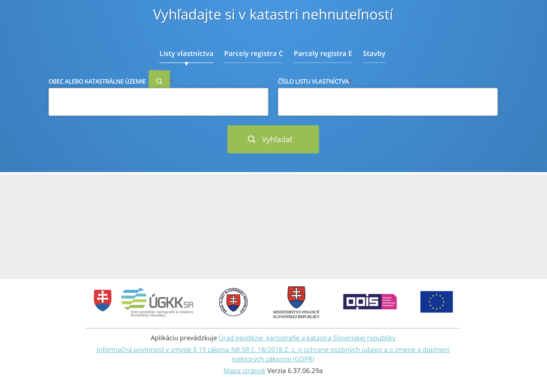 List vlastníctva - výpis z katastra nehnuteľností podľa mena, vlastníka ...