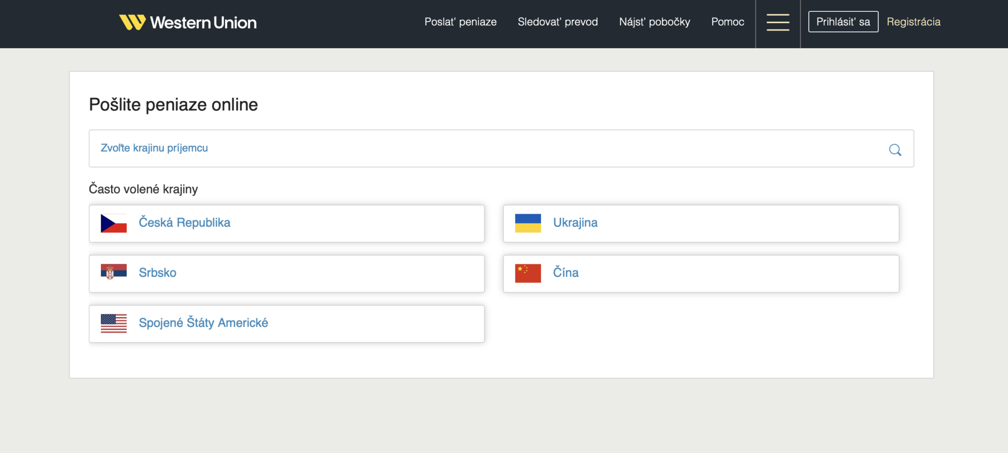 Western Union Slovensko - prevod peňazí, online, do zahraničia ...